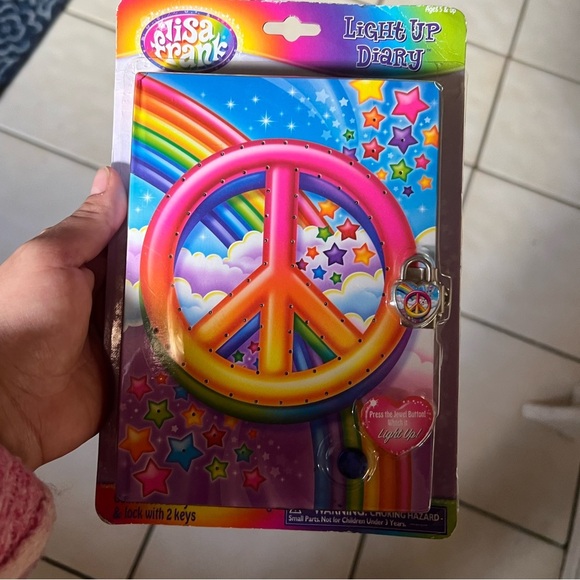 Lisa Frank | Other | Lisa Frank Vintage Peace Sign Light Up Diary With ...